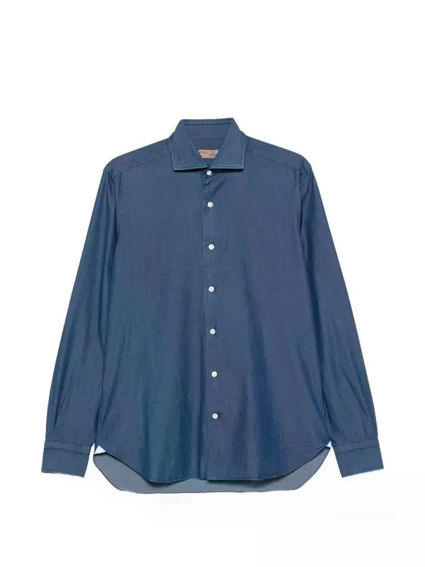 BARBA NAPOLI Cutaway-collar Long-sleeve Shirt