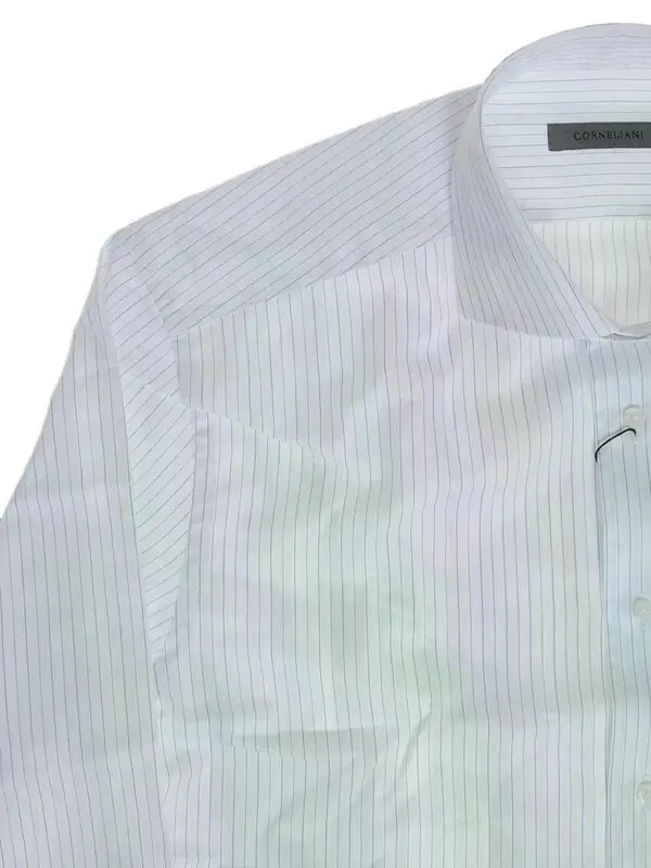 Corneliani Striped French-collar Shirt