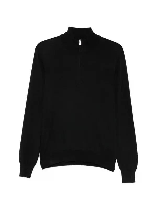 Tagliatore Quarter-zip Knitted Polo Shirt