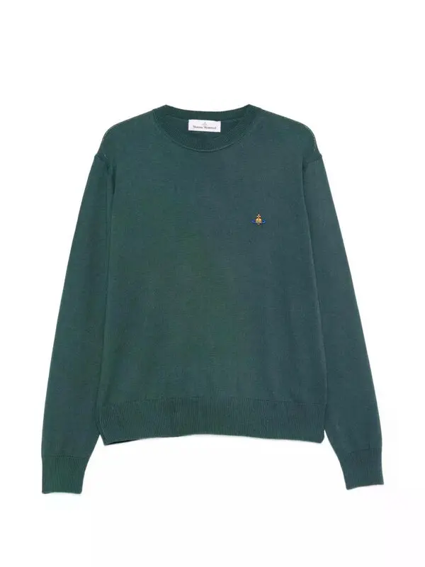 VIVIENNE WESTWOOD Orb Embroidered Sweater - Green