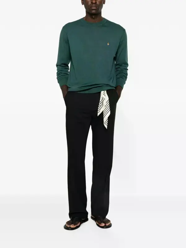 VIVIENNE WESTWOOD Orb Embroidered Sweater - Green
