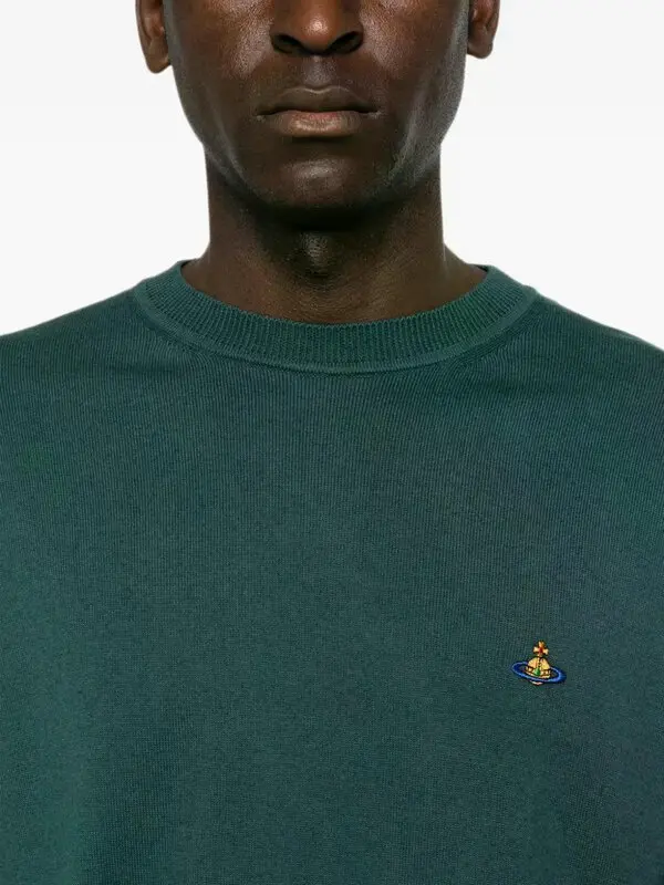 VIVIENNE WESTWOOD Orb Embroidered Sweater - Green