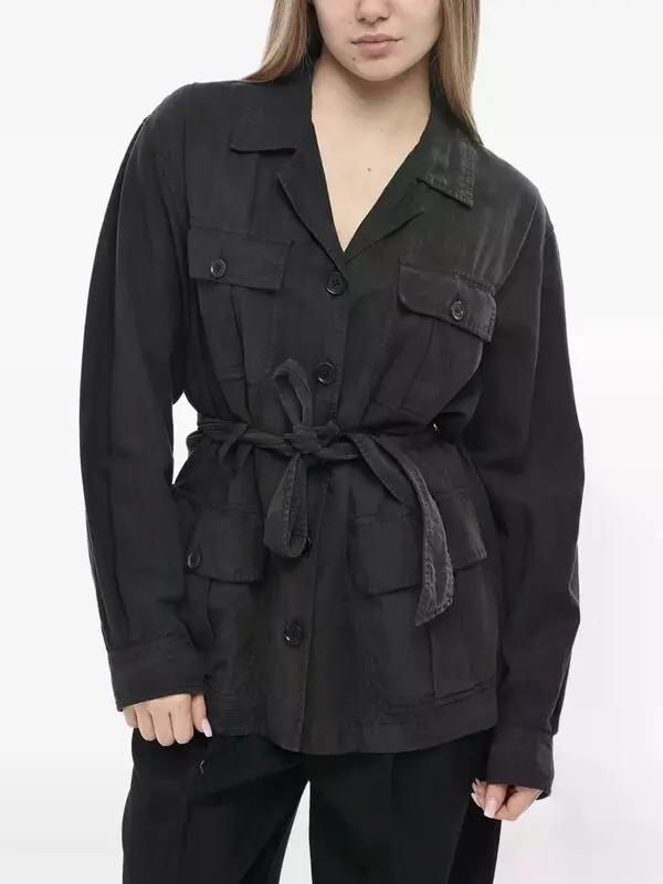 Aspesi Belted Four-pocket Blouse - Black