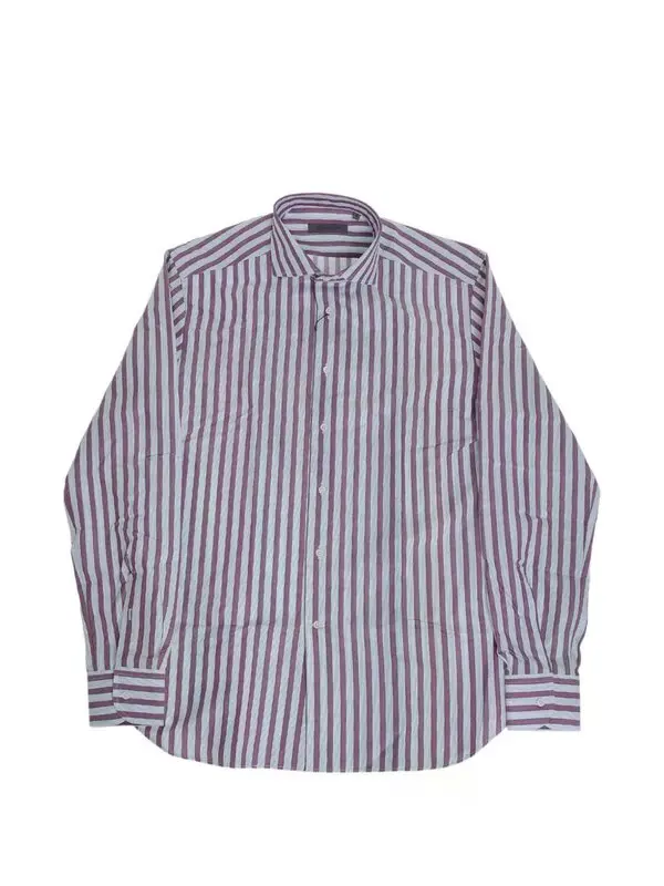 Corneliani Striped French-collar Shirt