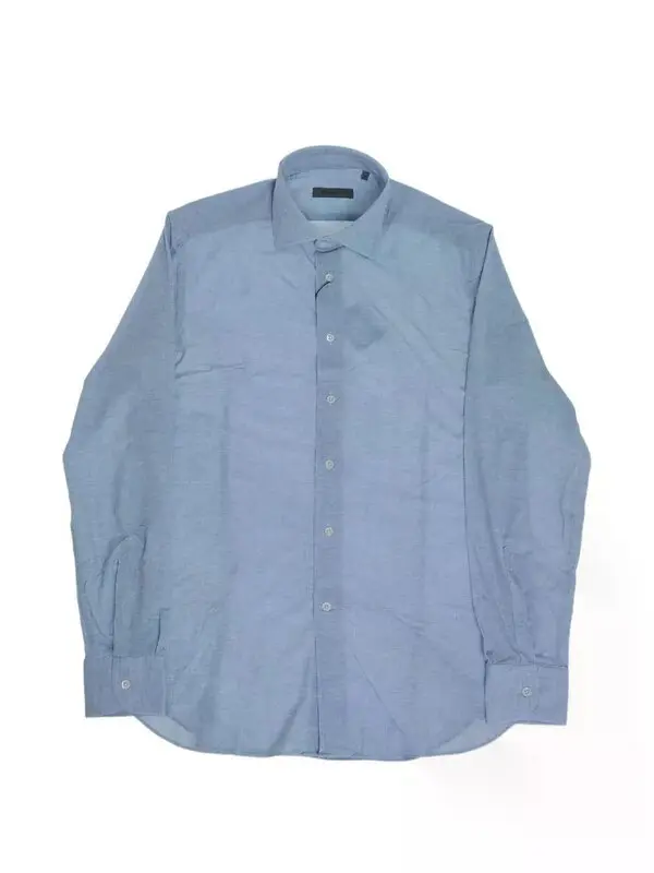 Corneliani French-collar Washed-effect Shirt