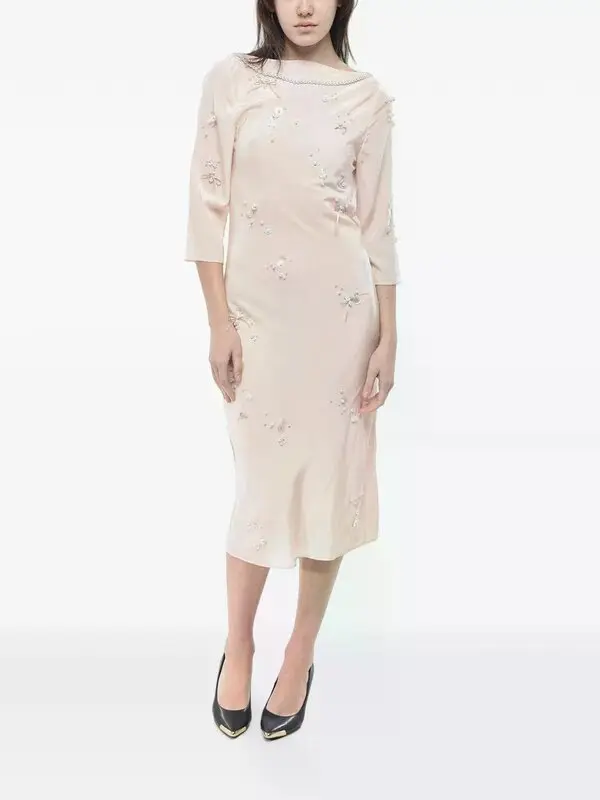 Bernadette Sequin-embellished Faux-pearl Midi Dress