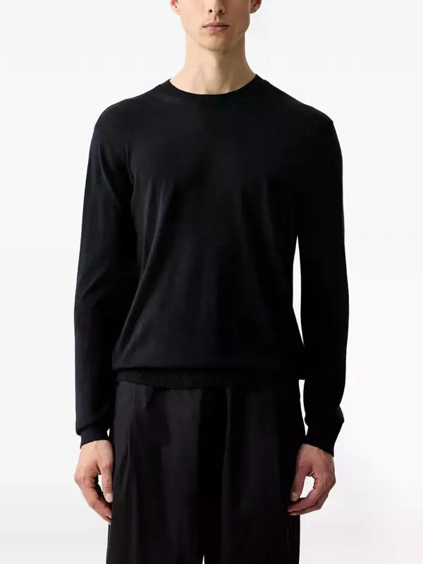 Emporio Armani Silk And Cashmere Crew Neck Sweater