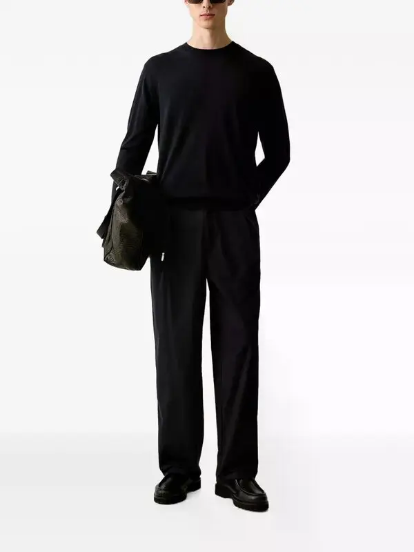 Emporio Armani Silk And Cashmere Crew Neck Sweater