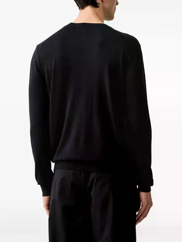 Emporio Armani Silk And Cashmere Crew Neck Sweater