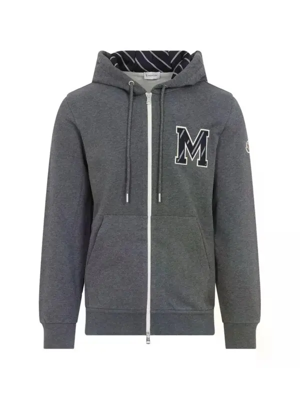Moncler Monogram Cotton Zip-up Hoodie