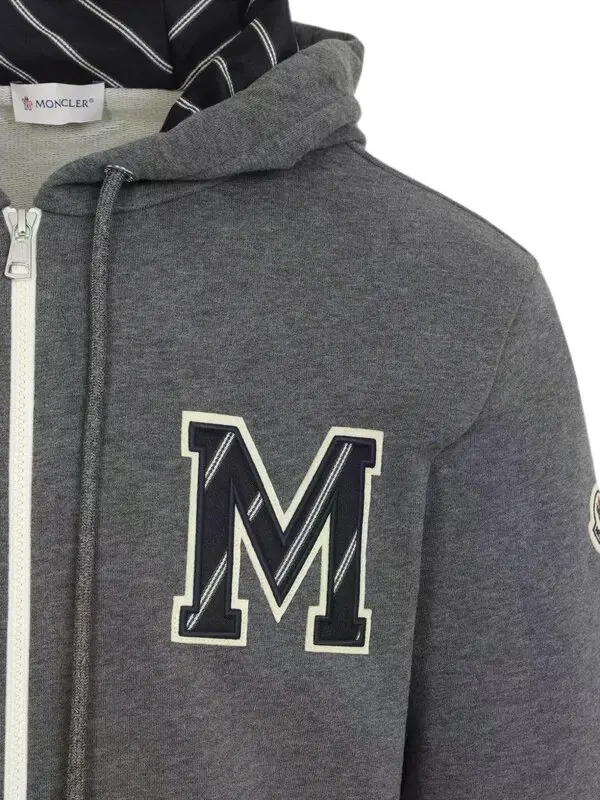 Moncler Monogram Cotton Zip-up Hoodie