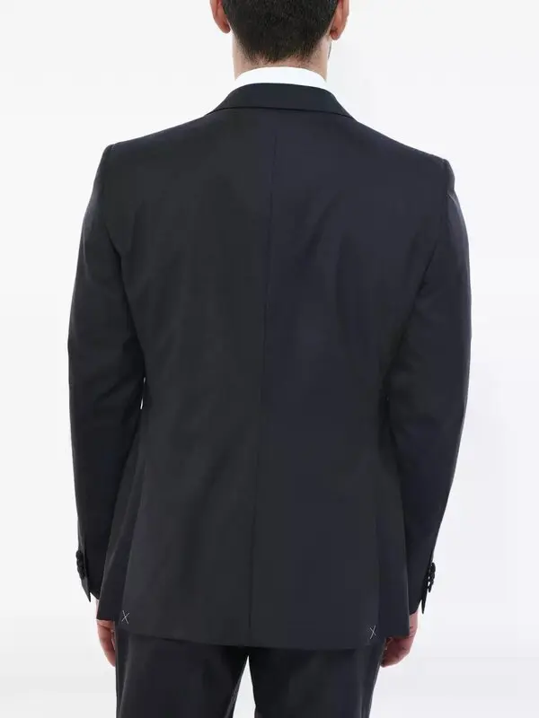 Corneliani Satin-lapel Three-piece Suit - Black