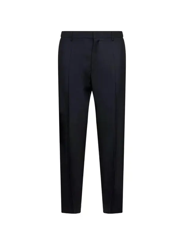 JIL SANDER Pressed-crease Tapered Trousers - Blue
