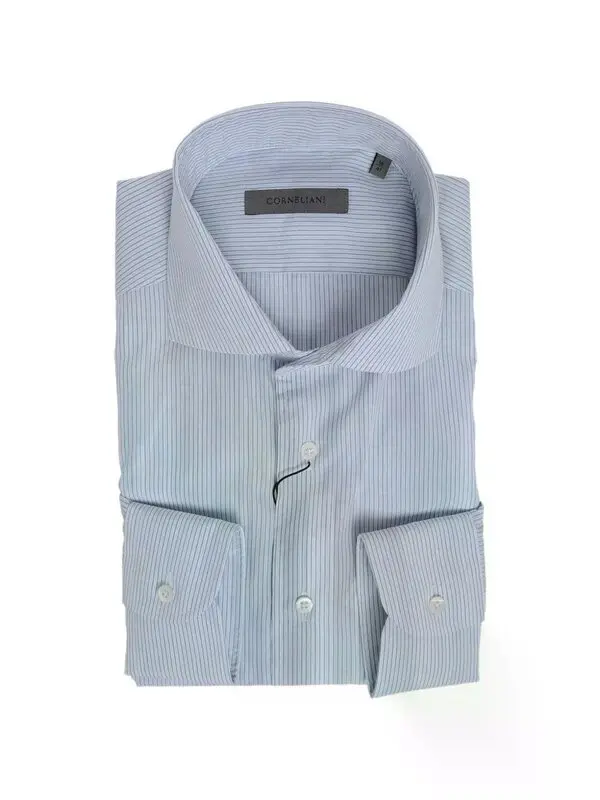 Corneliani Striped French-collar Shirt