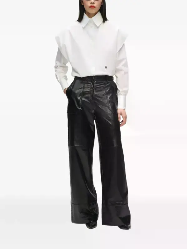 Karl Lagerfeld Wide-leg Leather Pants