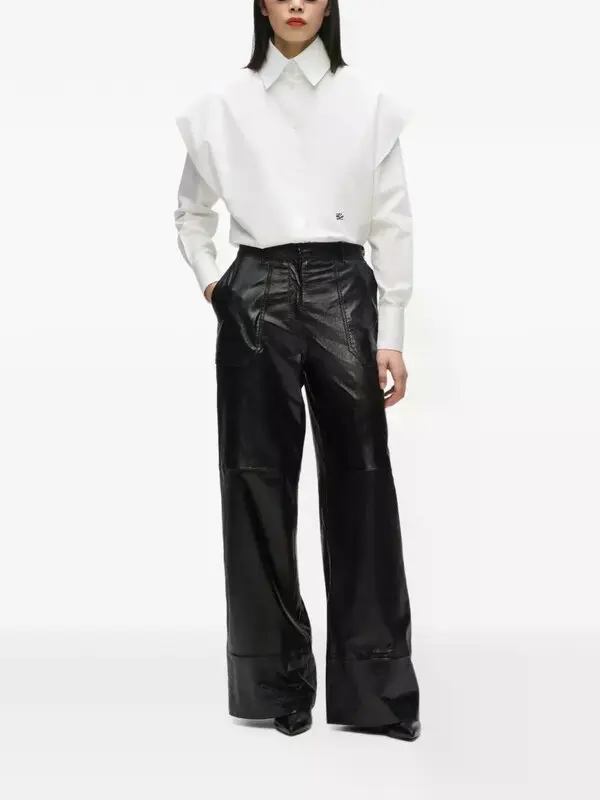 Karl Lagerfeld Wide-leg Leather Pants