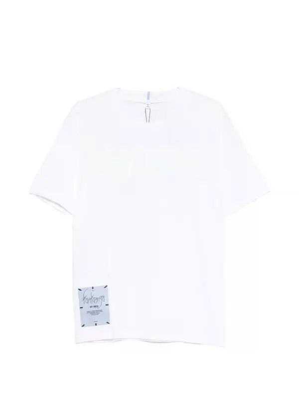 Alexander McQueen Logo-patch Graphic-print T-shirt - White