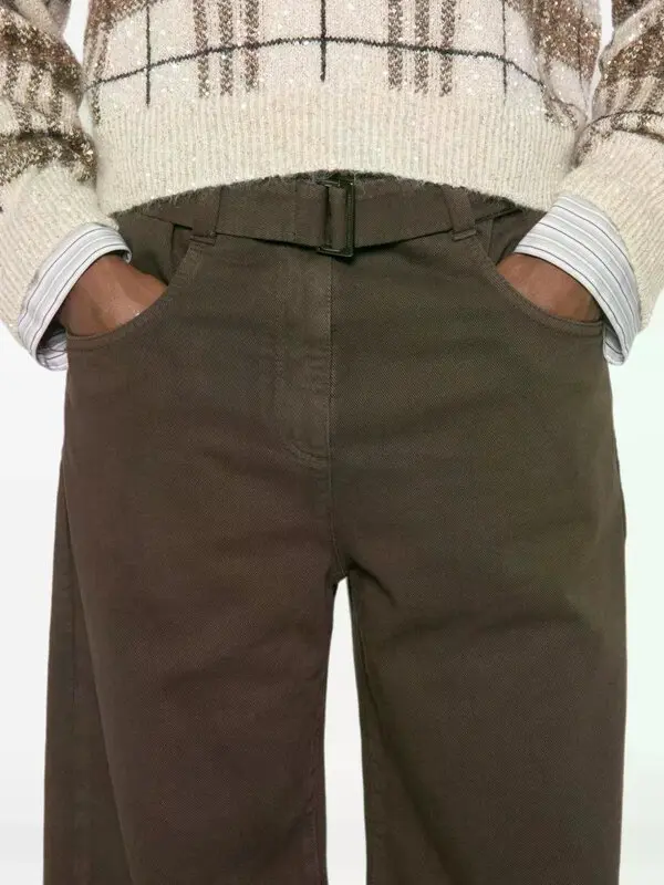 Brunello Cucinelli Belted Wide-leg Trousers