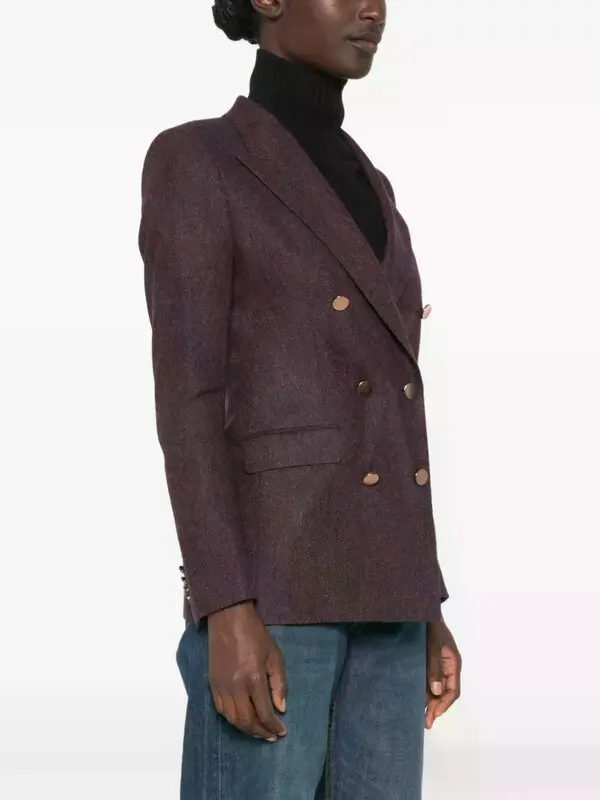 Tagliatore Herringbone-pattern Double-breasted Blazer