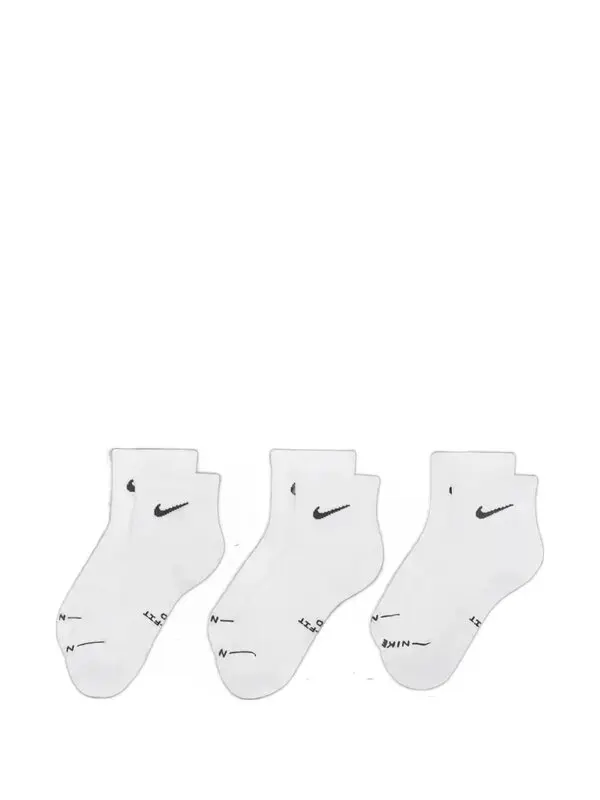 Nike Everyday Elevated Logo-detail Ankle Socks - White