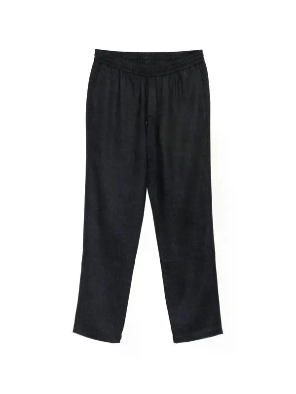 Sease Denim Wool Drawstring Trousers - Blue