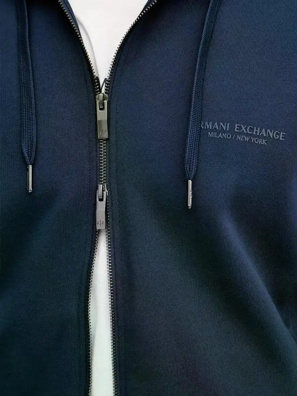 Armani Exchange Logo-print Zip-up Hoodie
