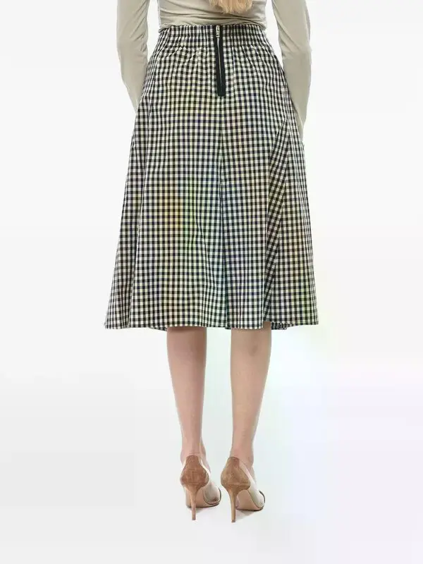 Woolrich Midi Checked Cotton Skirt
