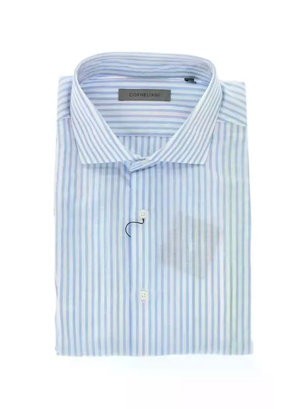 Corneliani Striped French-collar Shirt