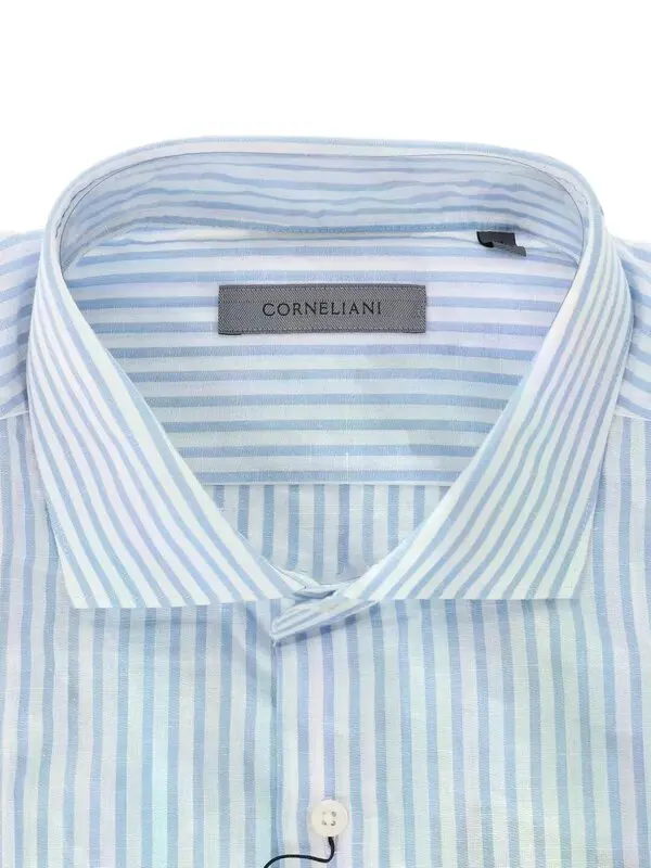 Corneliani Striped French-collar Shirt