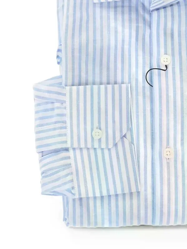 Corneliani Striped French-collar Shirt