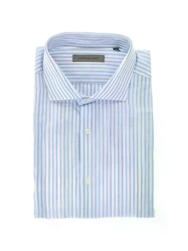Corneliani Striped French-collar Shirt