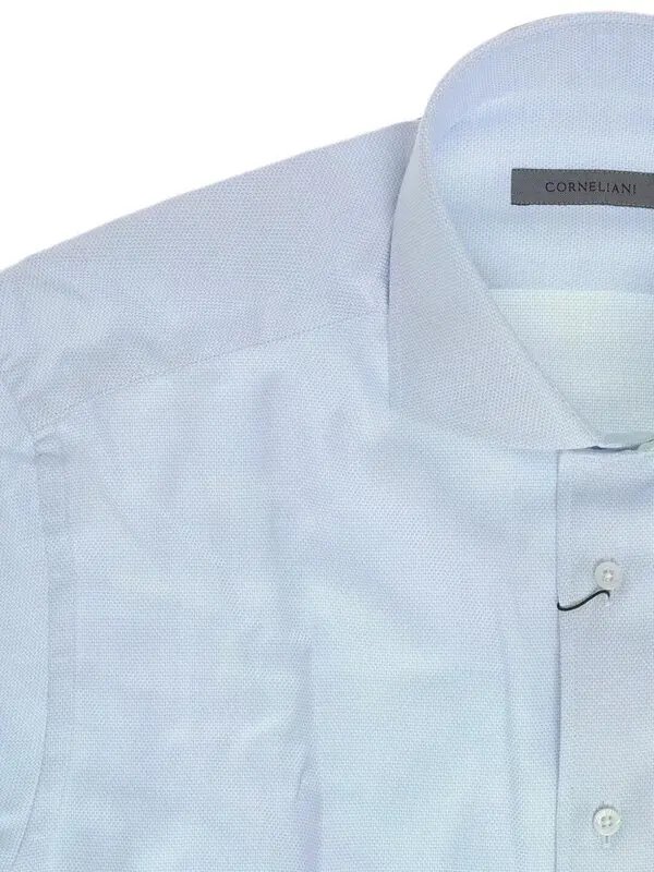 Corneliani Wave-pattern French-collar Shirt