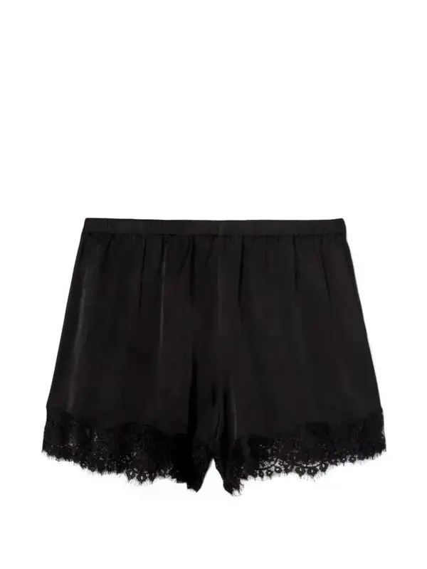 RE/DONE Jennie Lace-trim Mini Shorts - Black