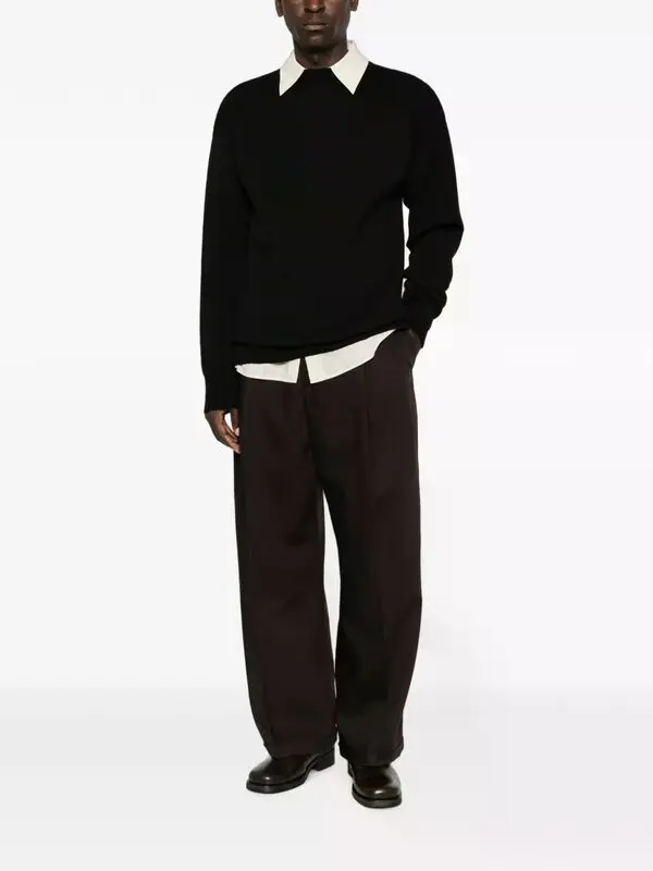 LEMAIRE Boat-neck Double-face Virgin Wool Sweater