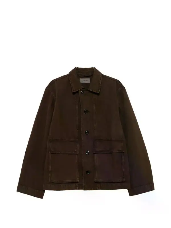 LEMAIRE Button-fastening Pocket Denim Jacket - Brown