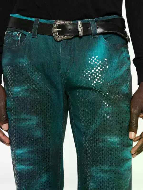Roberto Cavalli 2000s Floral Print Jeans