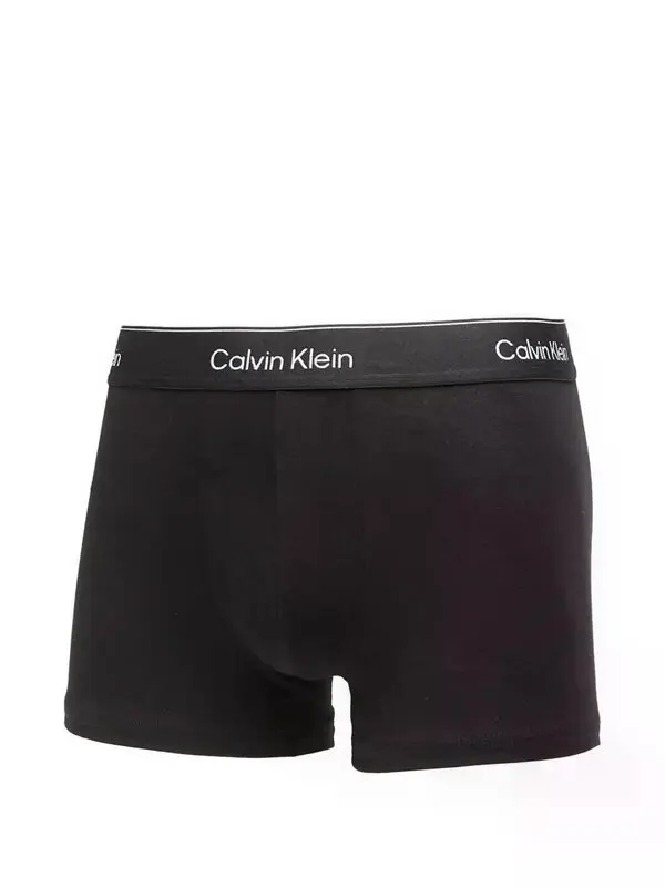 Calvin Klein Logo-waistband Trunks - Black