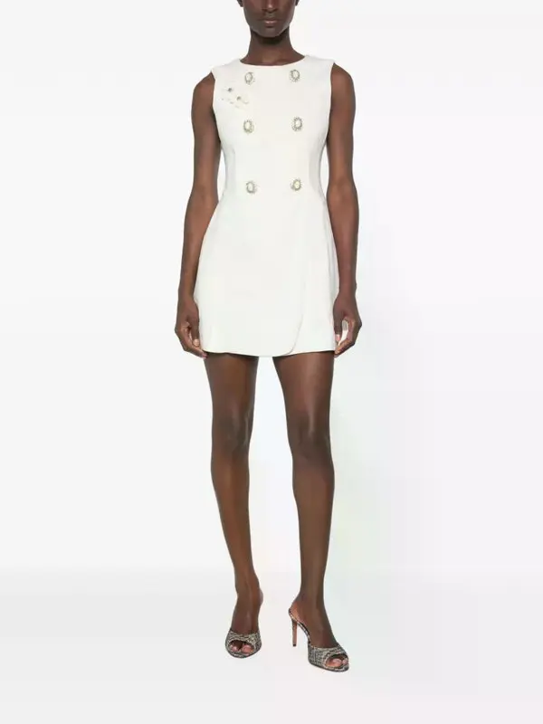 SELF-PORTRAIT Floral Appliqué Mini Dress