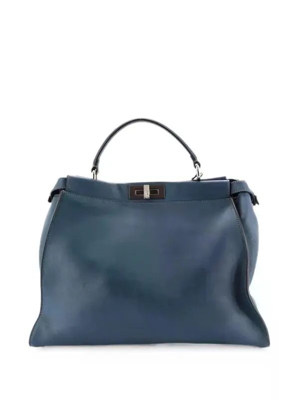 Fendi Peekaboo Bag Rigid Leather Large Satchel