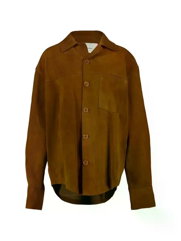 AMI Paris Suede Buttoned Jacket