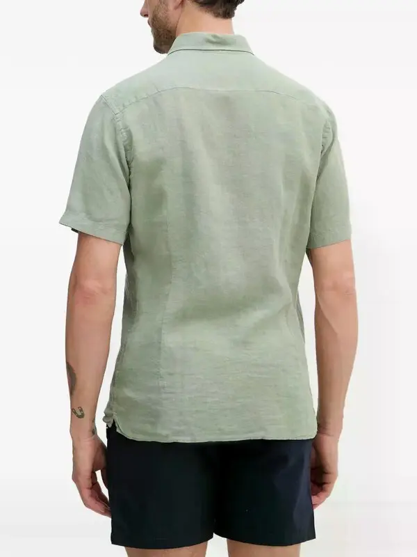 HACKETT LONDON Short-sleeve Logo-embroidered Shirt