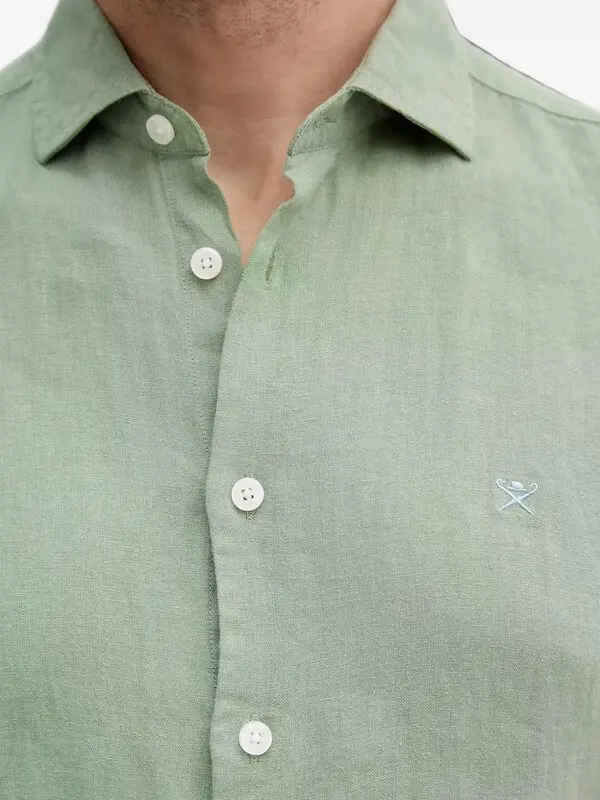 HACKETT LONDON Short-sleeve Logo-embroidered Shirt