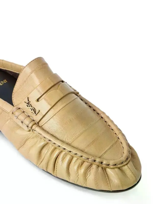 Saint Laurent Le Loafer Mules In Hagfish