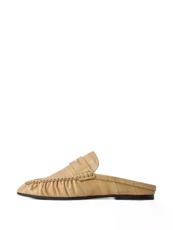 Saint Laurent Le Loafer Mules In Hagfish