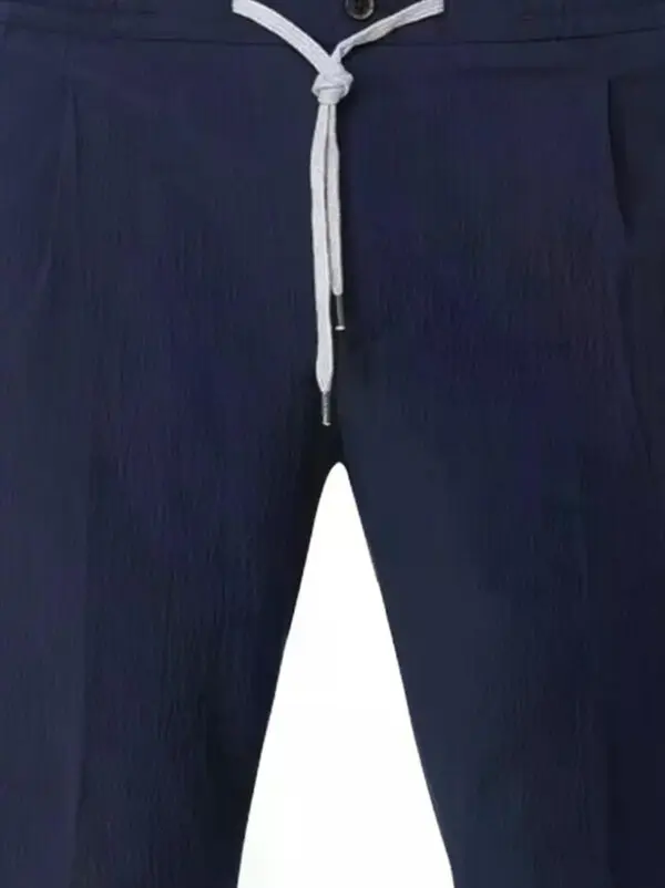 PT TORINO Cotton Drawstring Trousers - Blue