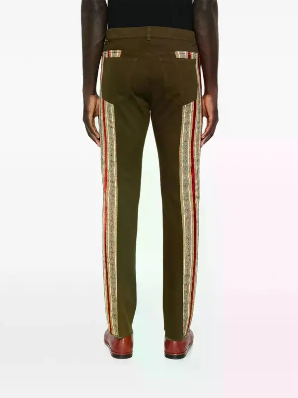 ROMEO GIGLI 1990s Striped-panel Trousers