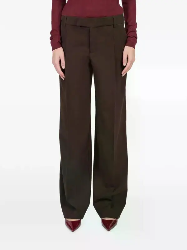 Federica Tosi Wide-leg Pressed-pleat Trousers