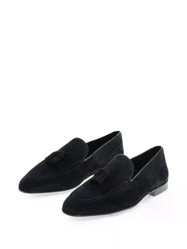 Corneliani Tassel Suede Loafers