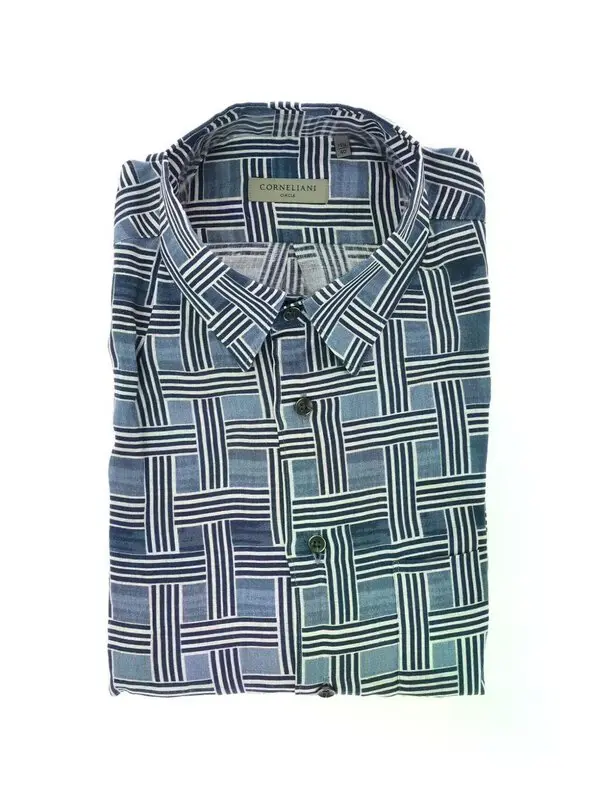 Corneliani Circle Basketweave-pattern Shirt