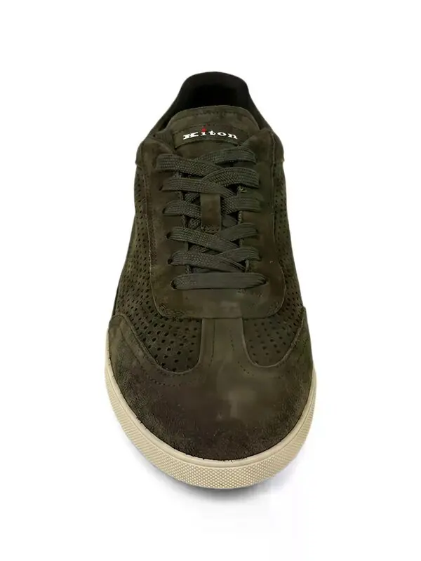 Kiton Perforated Suede Sneakers